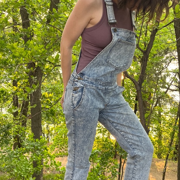 Guess | Jeans | Guess Blue Denim Overalls With Vintage Acidwash | Poshmark